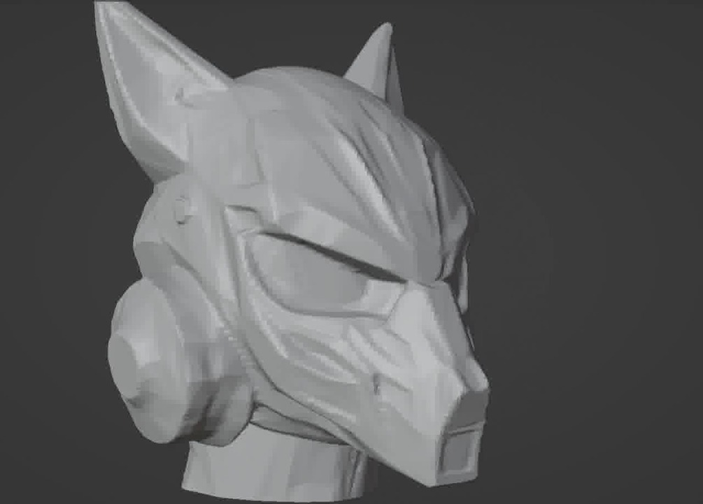 Neo Wolf – Sci-Fi Cosplay Mask 3D Model