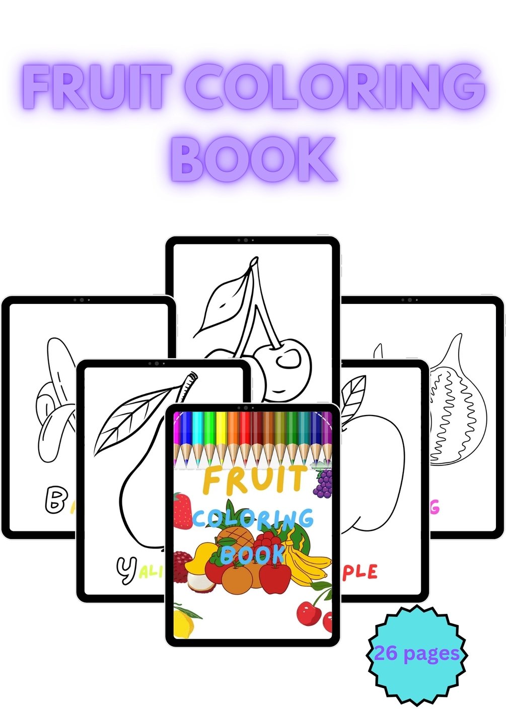 Fruit coloring book