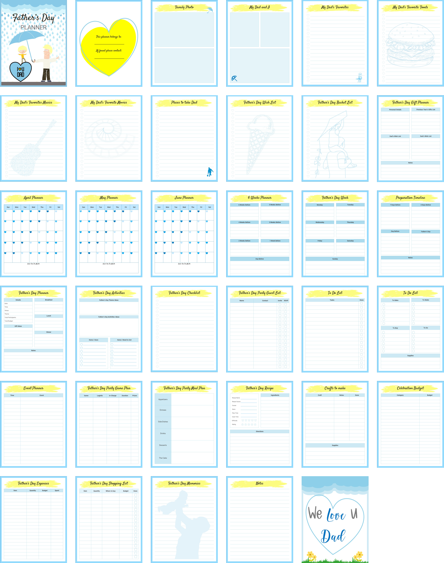 Father's Day Planner