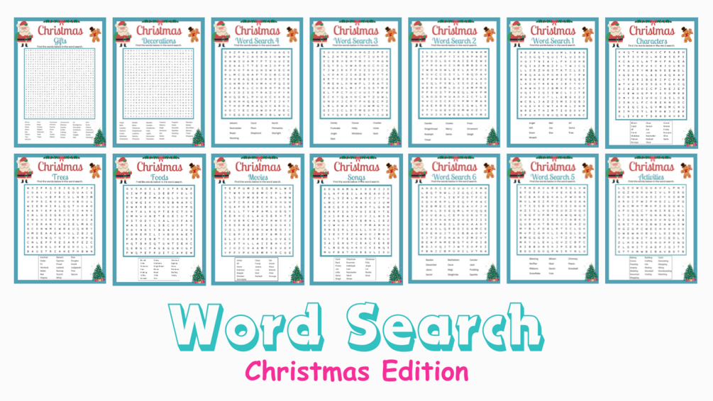 Christmas Themed Word Search