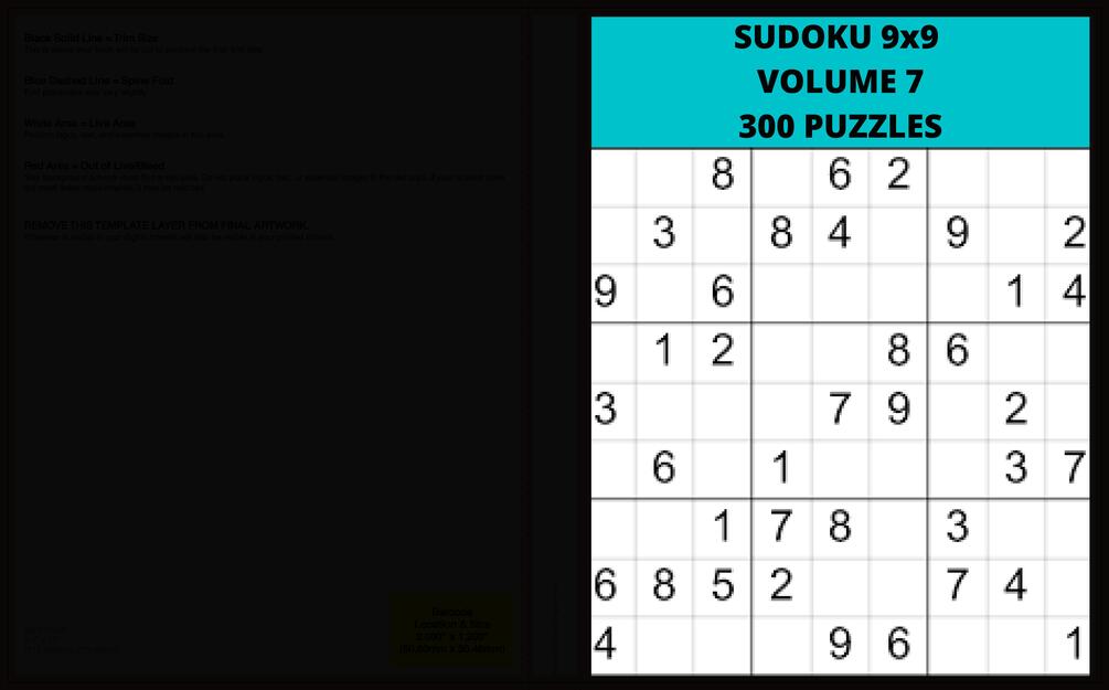 SUDOKU 9x9 VOLUME 7 300 PUZZLES : 375 PAGES