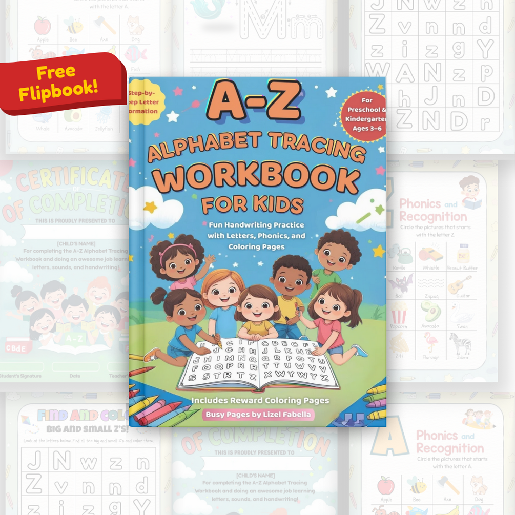 A–Z Alphabet Tracing Workbook for Kids | Preschool & Kindergarten ...