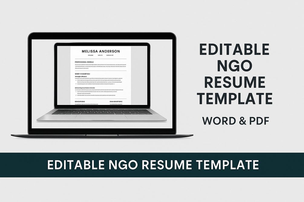 “NGO Resume Template (Editable)”