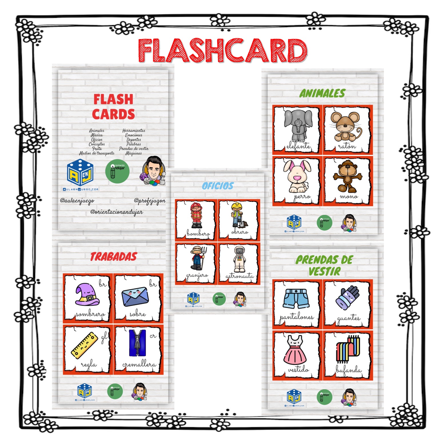 GRATIS Colección de flashcard tarjetas vocabulario + 160 TARJETAS ...