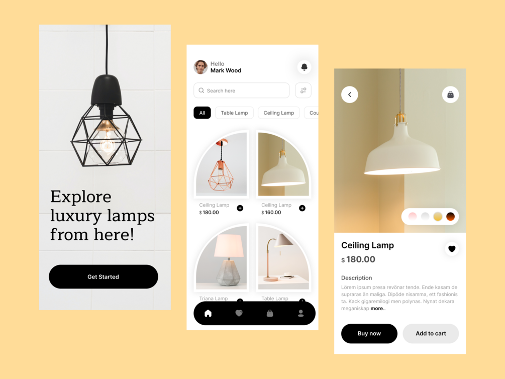 Luxury lamp app