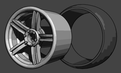 3D Model - Wheel - Flash
