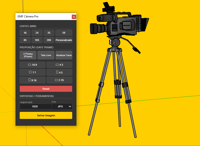 GMF Camera Pro - Photography & Safe Frame Tools for SketchUp