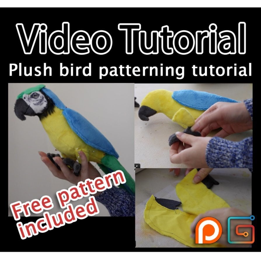 How to pattern a plush bird (video tutorial)