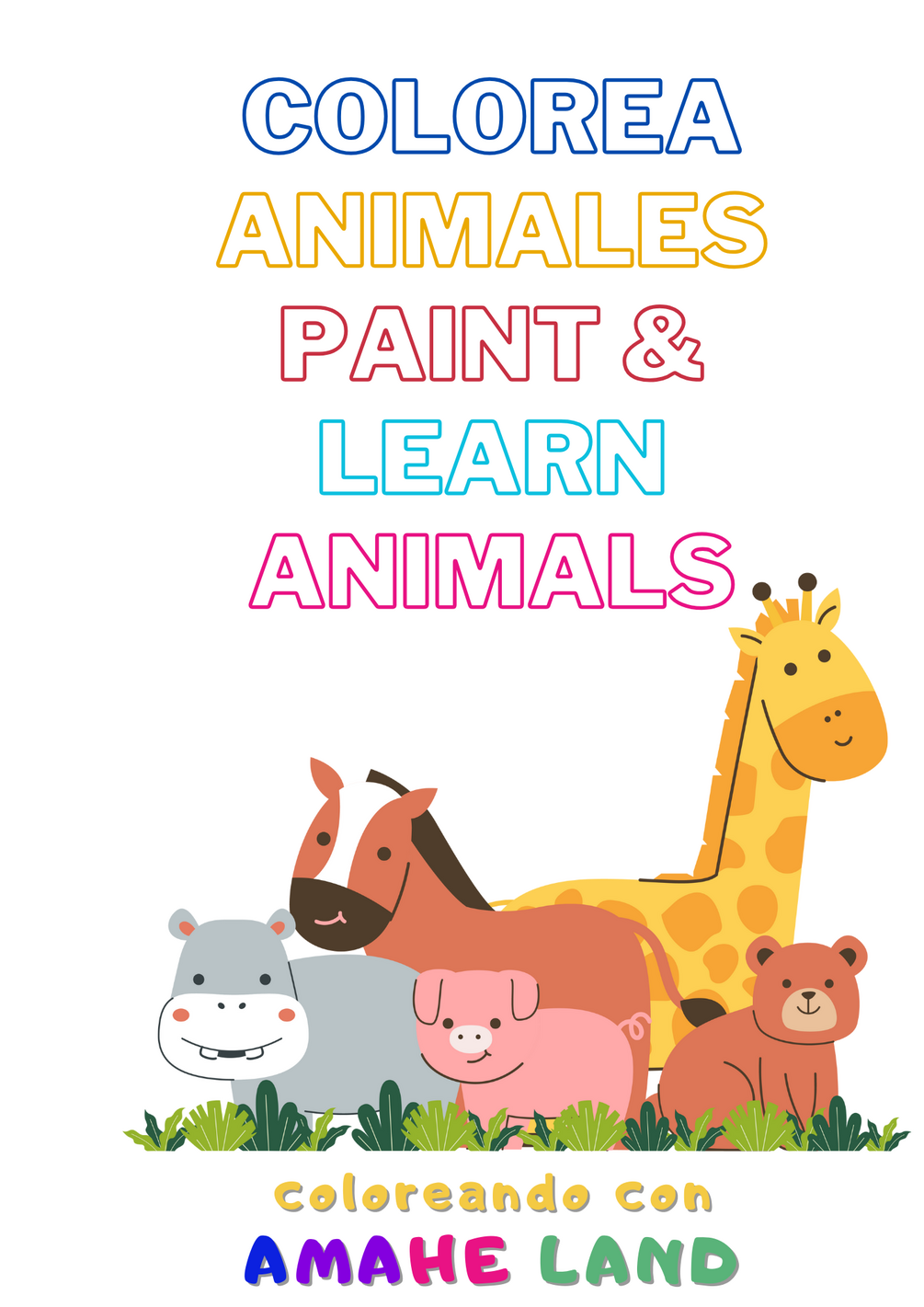 Colorea Animales | Paint & Learn Animals by AMAHE Land