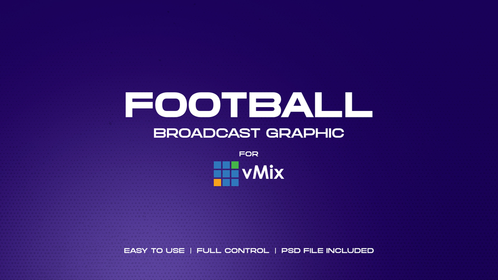 vMix Azul Football Broadcast Graphic