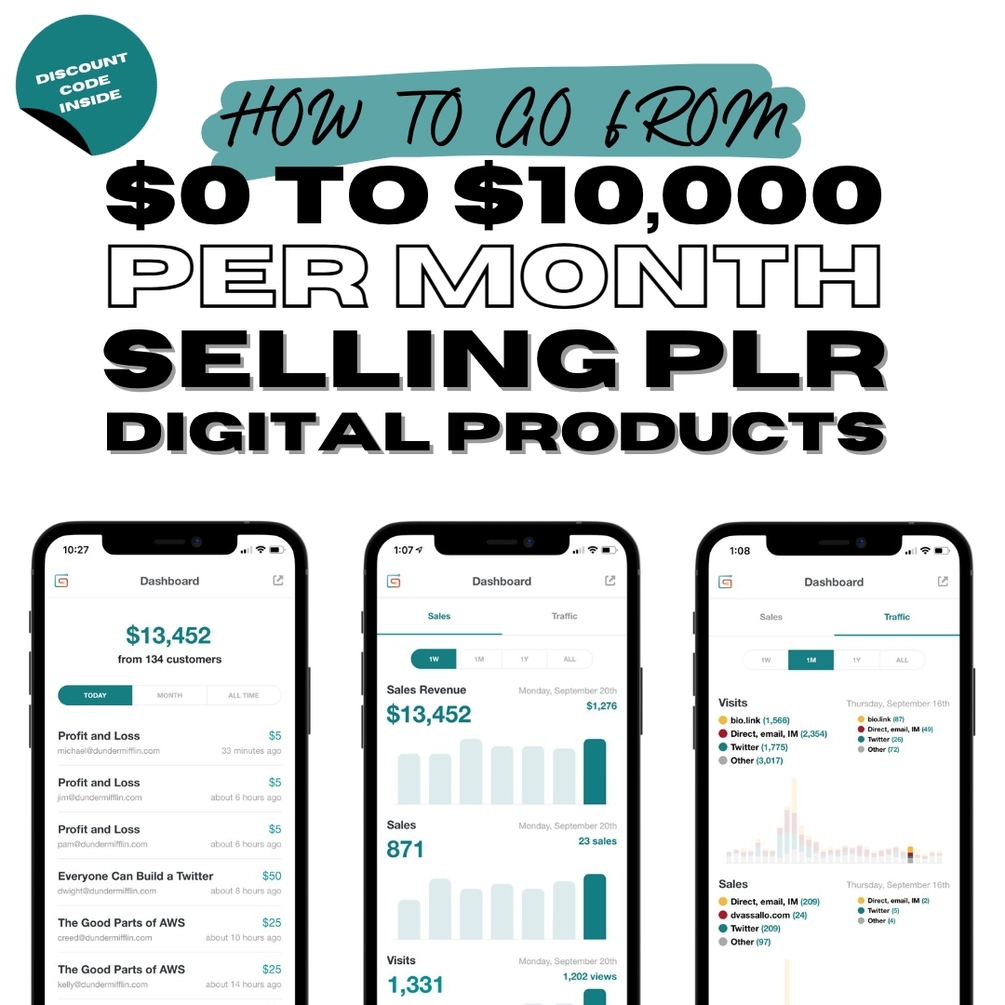 FREE | How To Go From $0 To $10,000 Per Month Selling PLR Digital Products