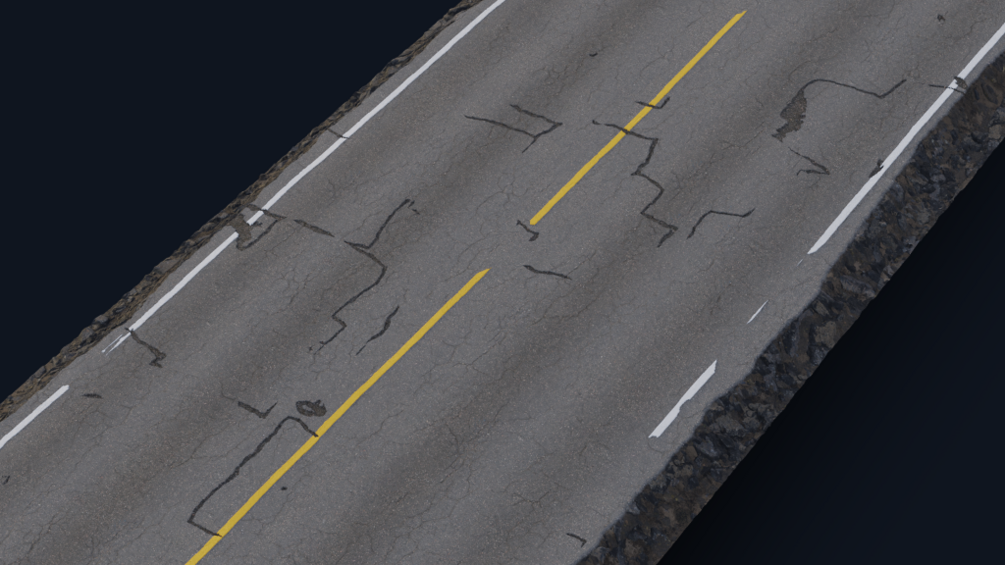 Blender Displaced Road Shader (CYCLES only)