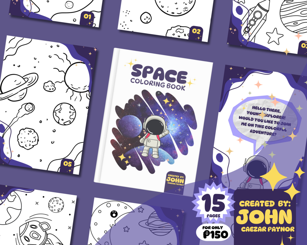 Galactic Adventures: A Printable Space Coloring Book for Kids