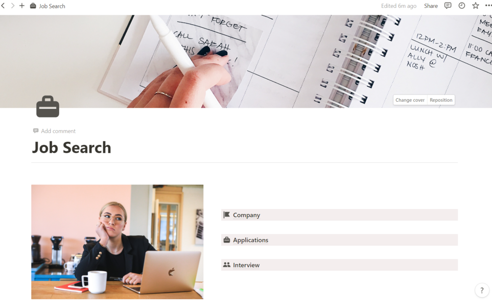 Job Search Notion Template