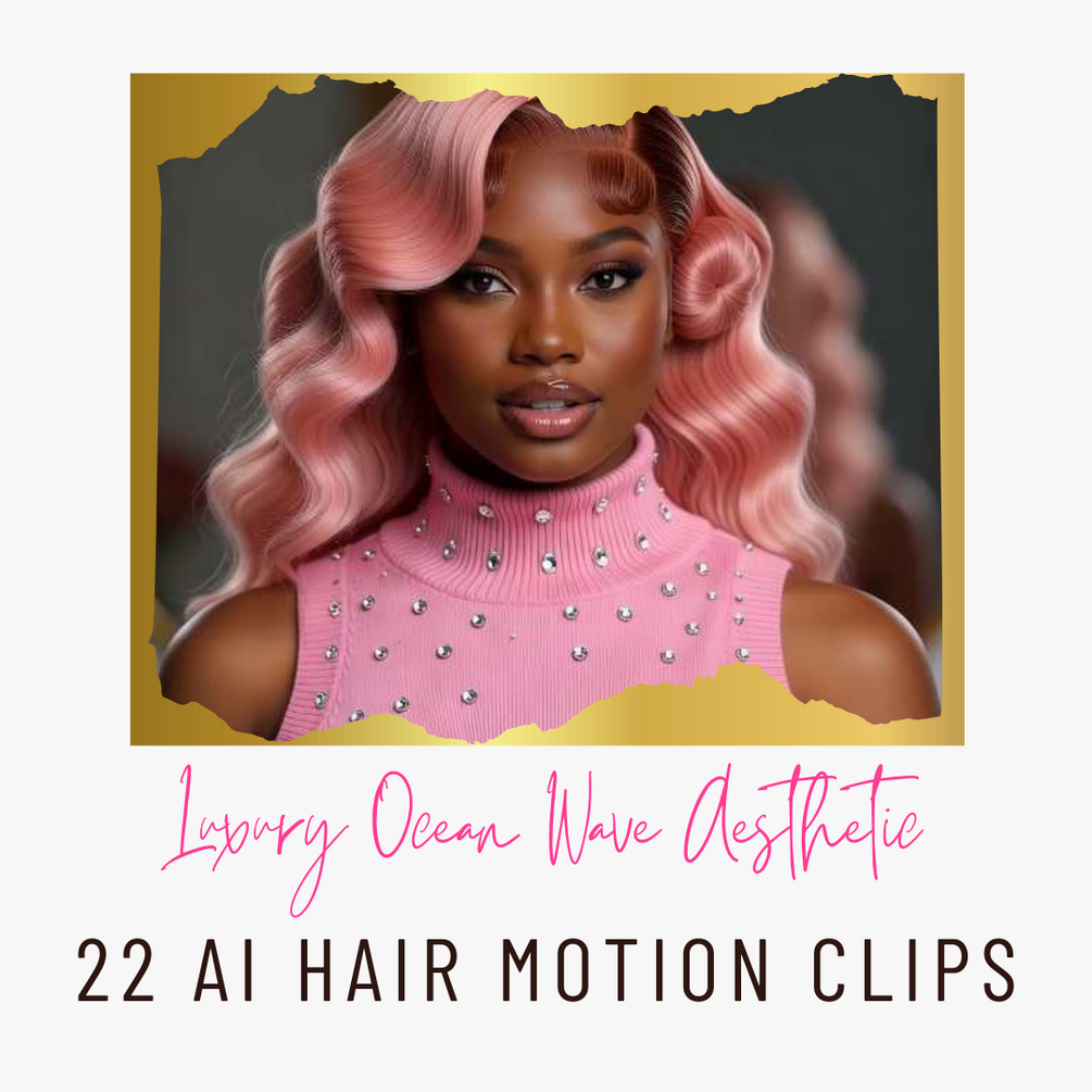 Ocean Waves Flow — Luxury AI Hair Motion Clips