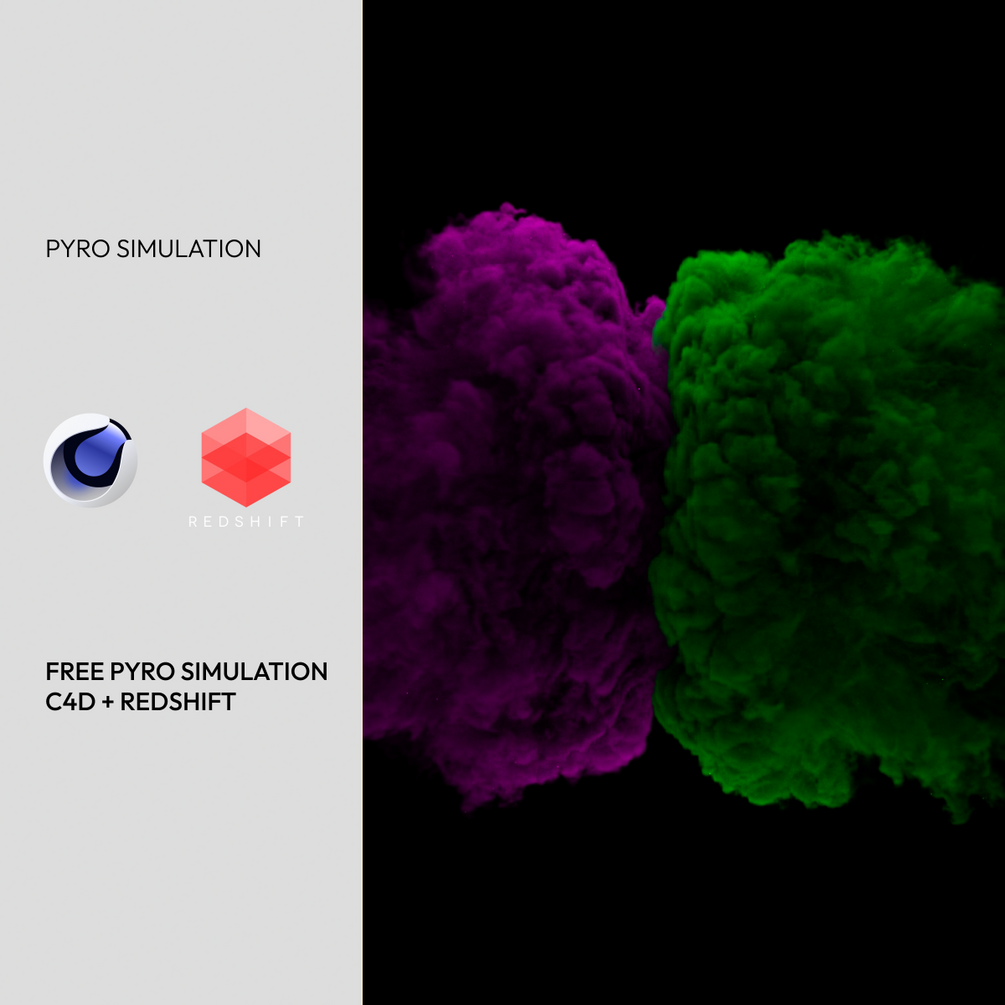 🔥 FREE DOWNLOAD – Cinema 4D Pyro Simulation (Redshift Ready)