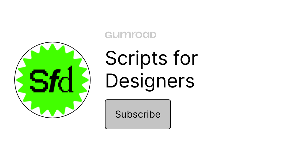 Scripts for Designers