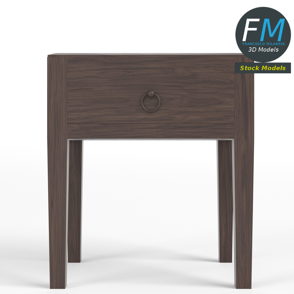 3D MODEL - One drawer bedside table