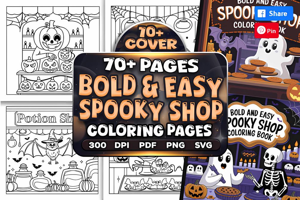 Spooky Shop Coloring Pages