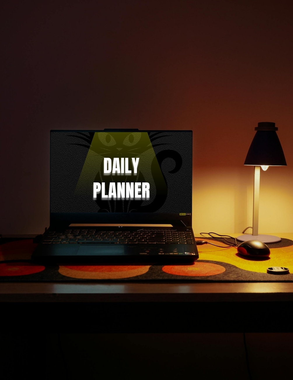 🖤 Elegant Black Cat Daily Planner – Stay Organized in Style! 🖤