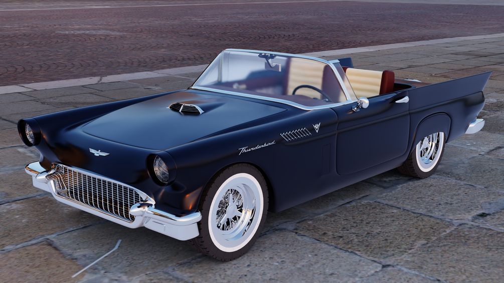 '55 Ford Thunderbird - 3D high poly Model