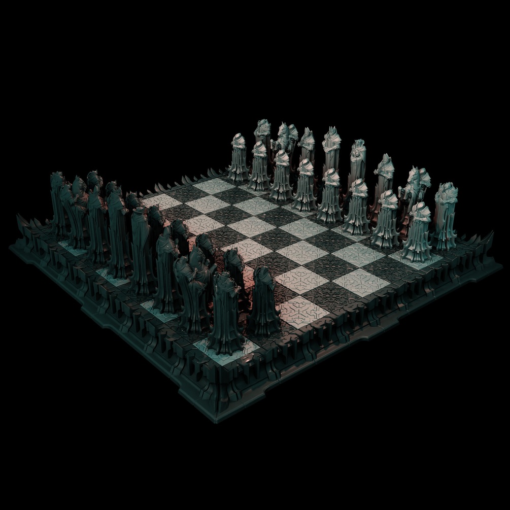 Knight Chess Set 3d printer Stl file , High quality , Chess pieces ...