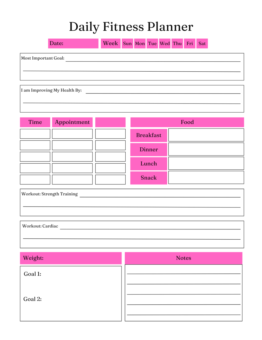 Health & Wellness Planner Your Ultimate Guide to a Balanced and Healthy ...