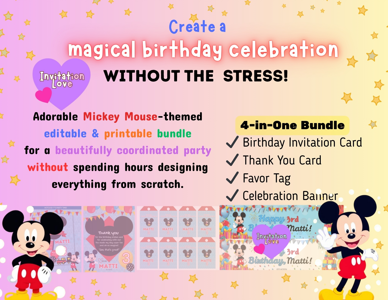 Editable Birthday Invitation Template | Printable Birthday Invite ...