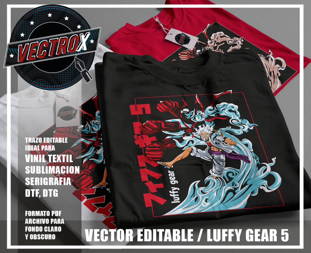 Vector Editable - Luffy Gear 5