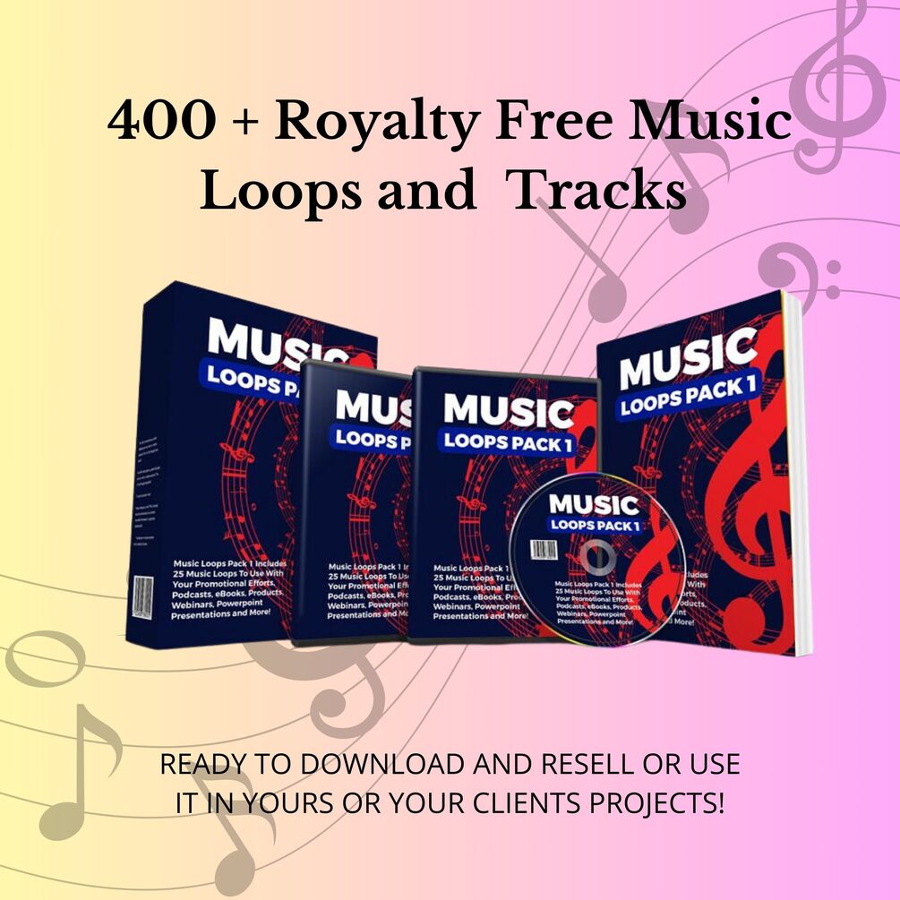 Music Loops Bundle Resell Rights Music for Creators Digital Tracks Background Pack Tools for ...