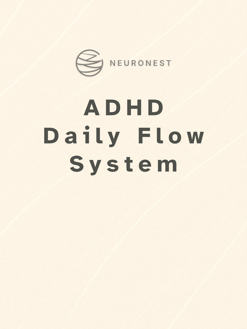 Neuronest ADHD Daily Flow System – Focus-Friendly Planner for Neurodivergent Minds