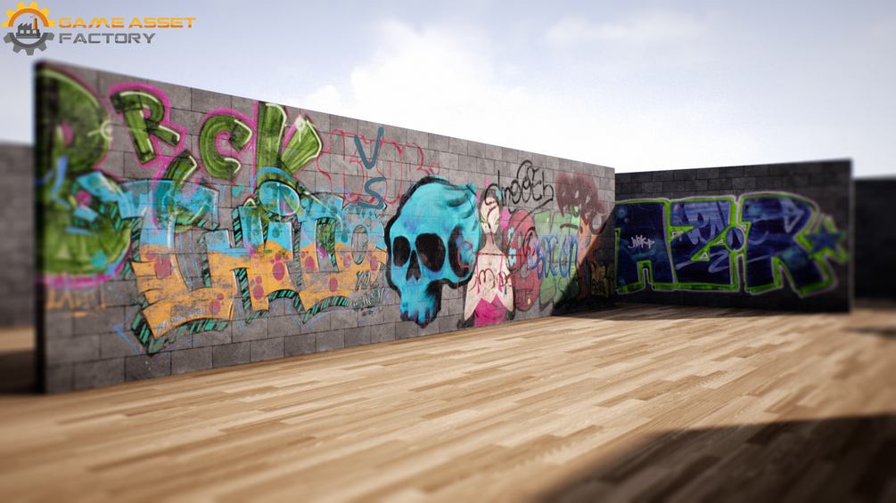 Unreal Engine 4: Graffiti Decals Pack 1