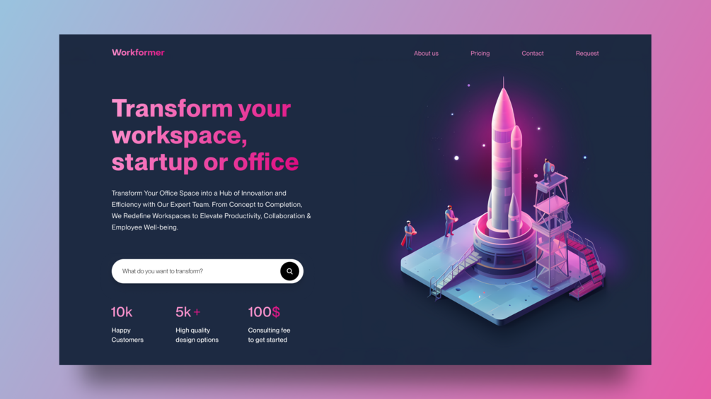 Startup Rockets Hero Images