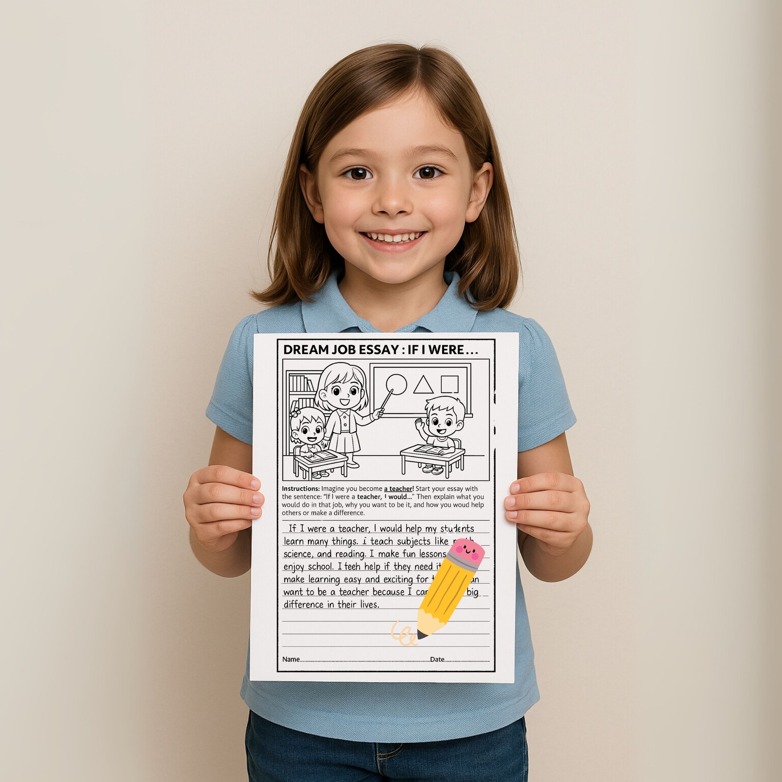 Dream Job Essay Writing Worksheets for Grades 2–4, Creative Writing ...
