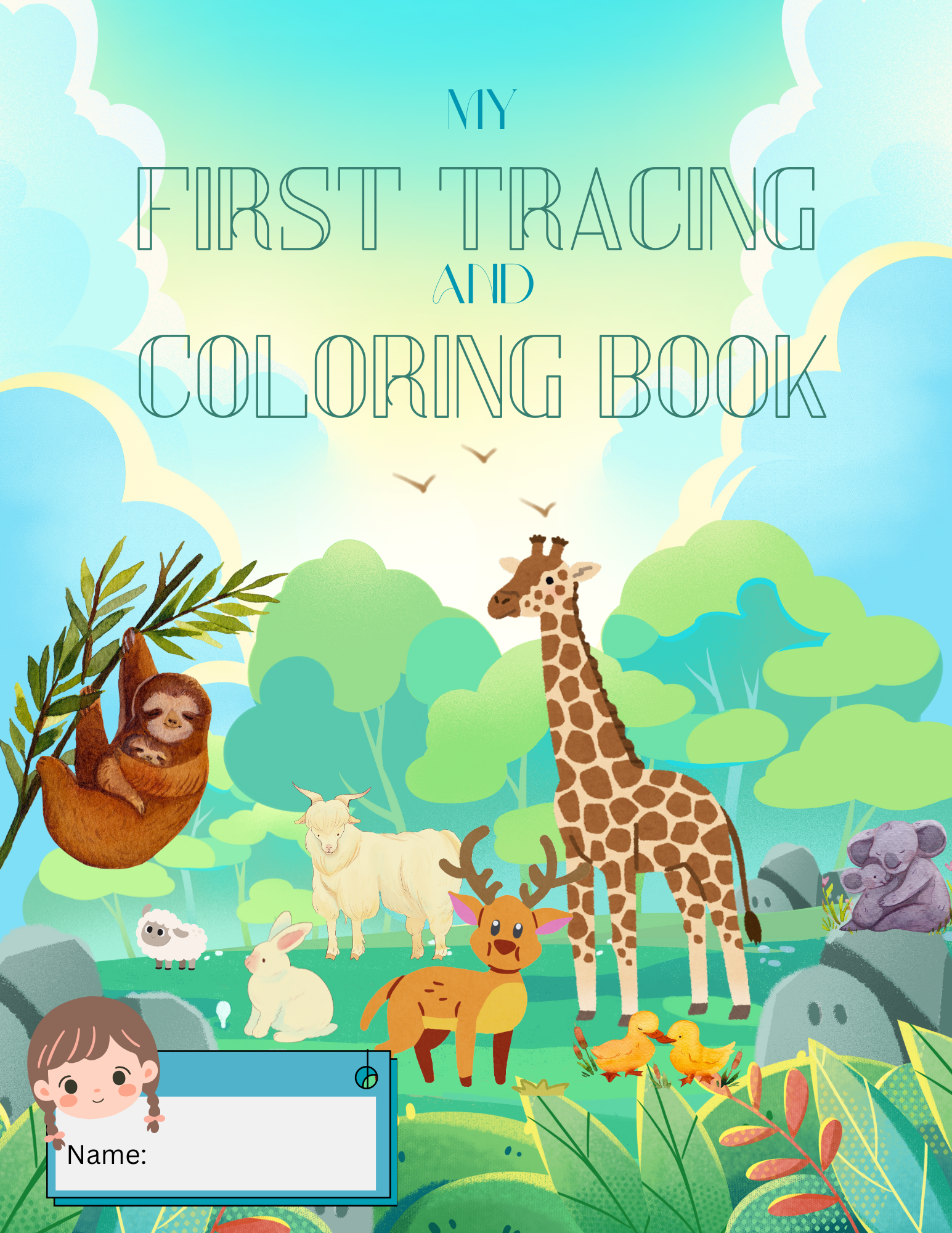 My First Tracing and Coloring Book - Printable Tracing and Coloring Book