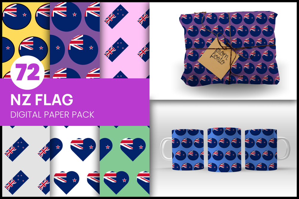 NZ Flag Seamless Patterns