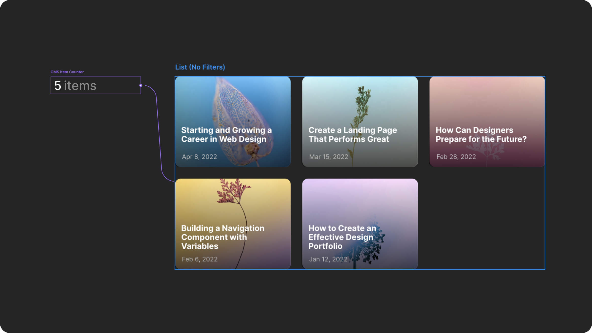 Framer CMS Item Counter Component