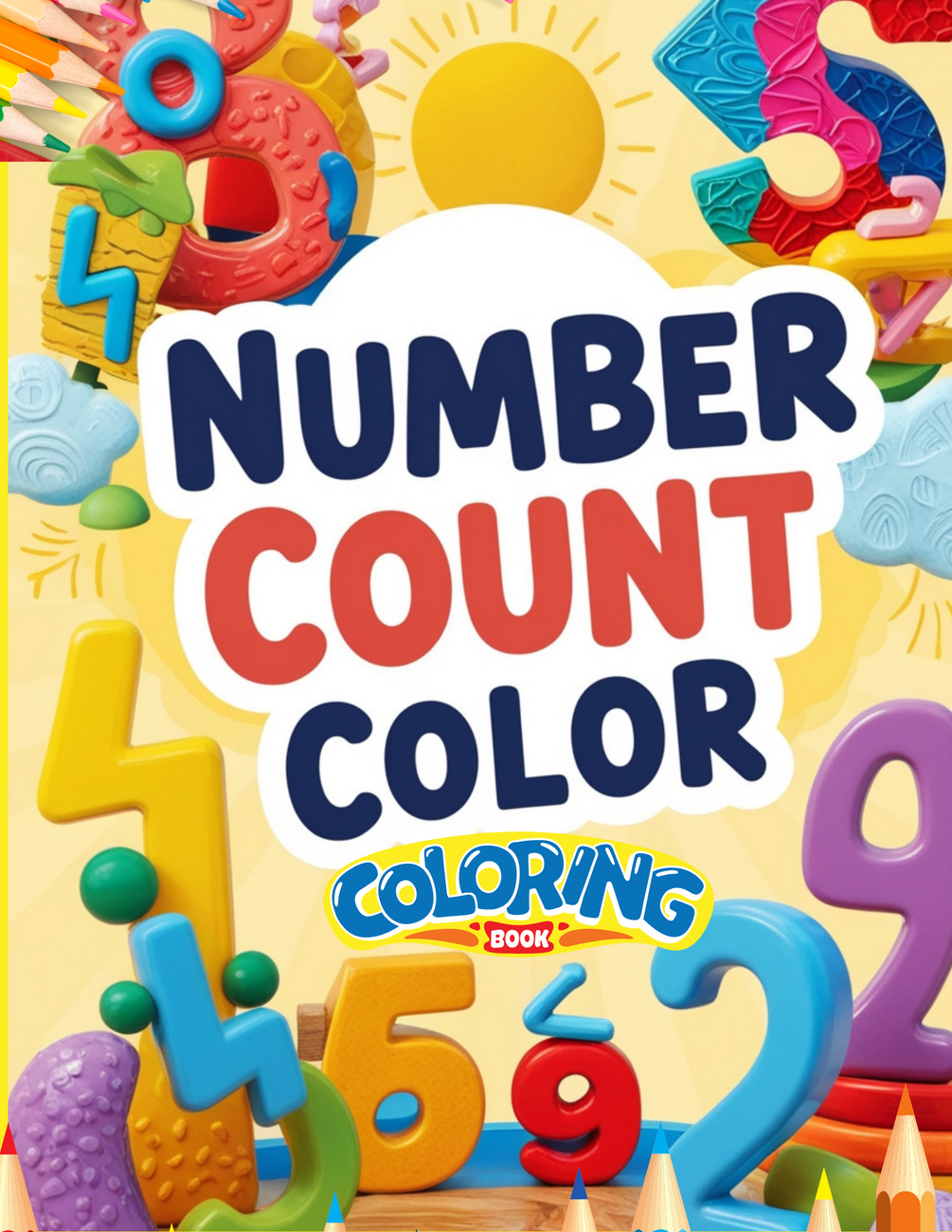 Number Count & Color Activity Book for Kids