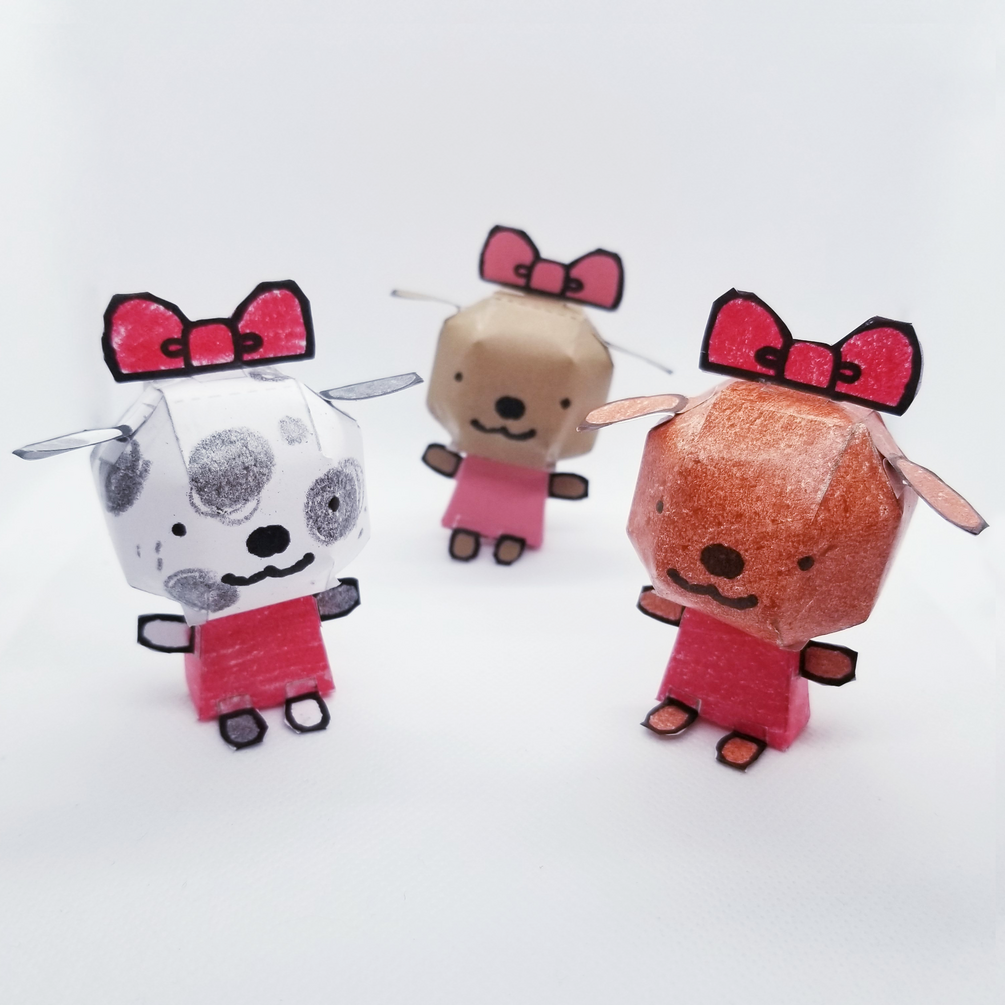 little brown puppy papercraft