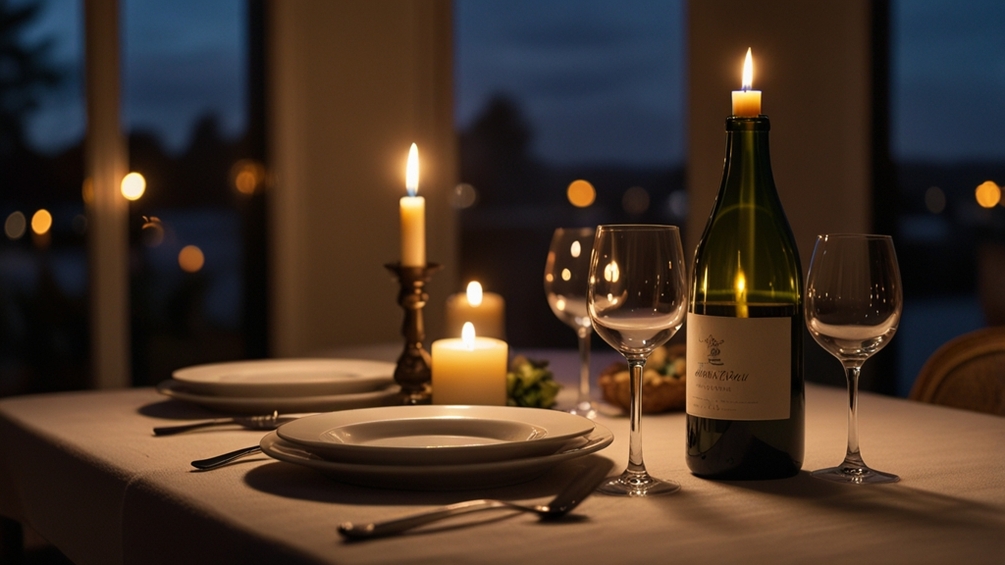 Candle light dinner setup Valentine Special