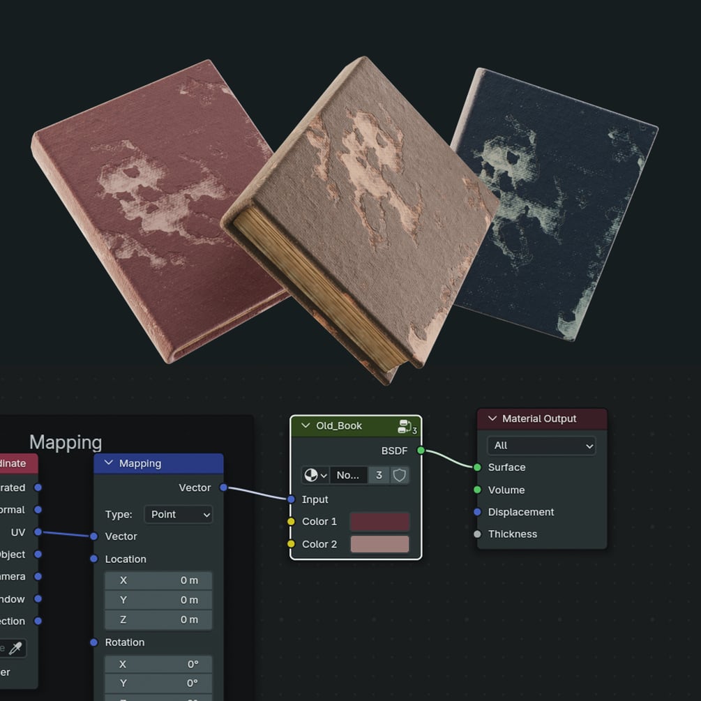 Blender 3D: Old Book Cover