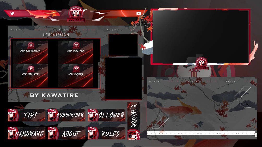 professional overlay twitch animated