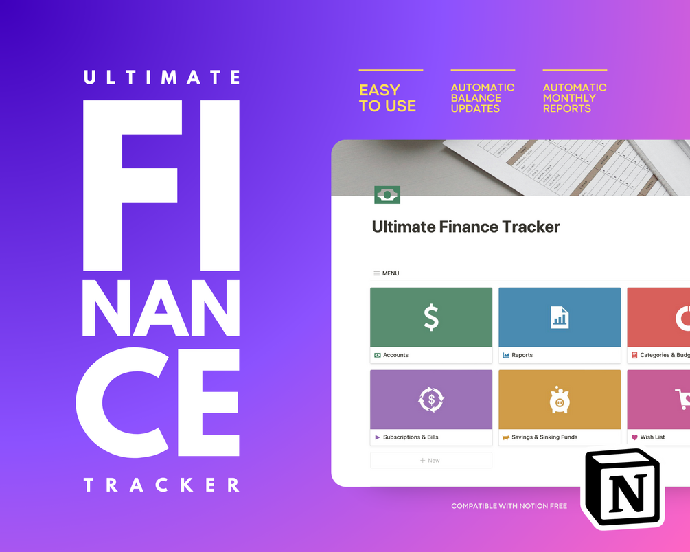 Notion Template | Personal Finance Tracker | Budget tracker | Expense ...