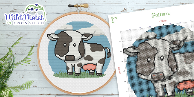 Cow Appreciation Cross Stitch Pattern