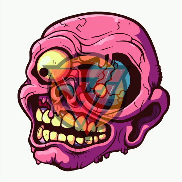 Undead Horror Zombie Head – High-Quality EPS, PSD, and SVG Files