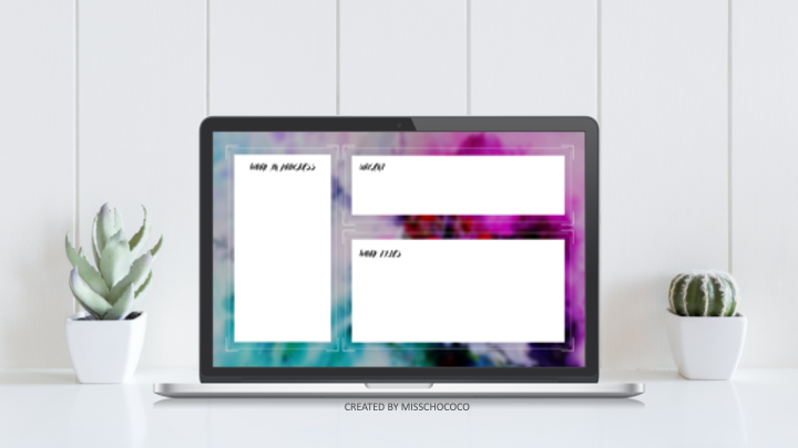 Colored Minimalist Desktop Organizer Wallpaper