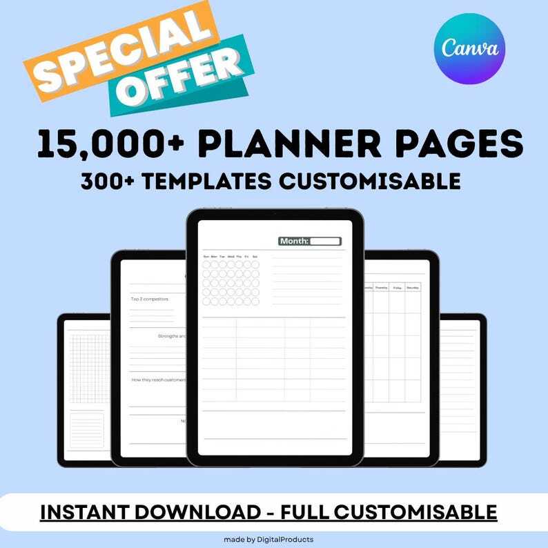 The Ultimate Editable Planner & Template Collection