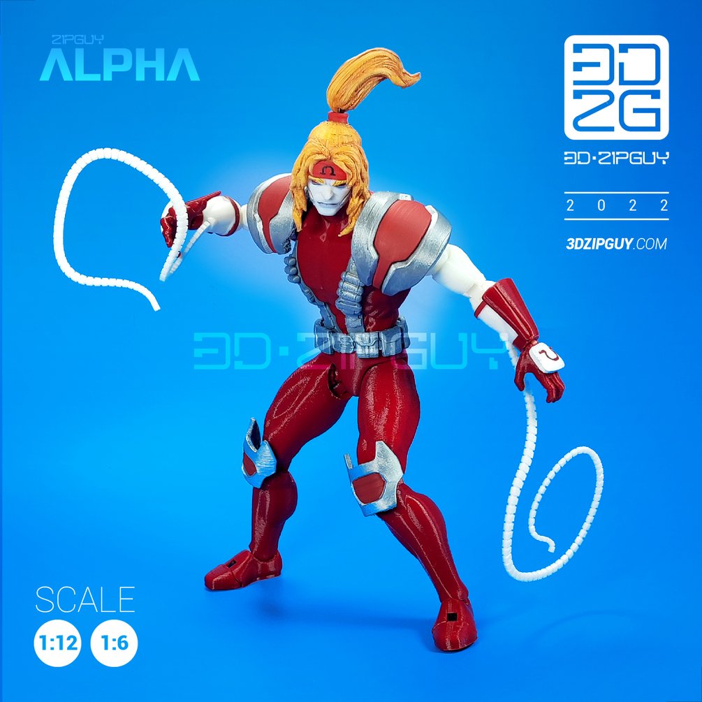3D PRINTABLE ACTION FIGURE STL - OMEGA GUY (complete figure)