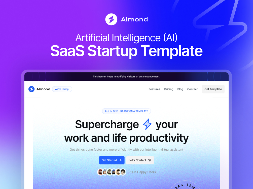 Almond - AI Based & SaaS Framer Template