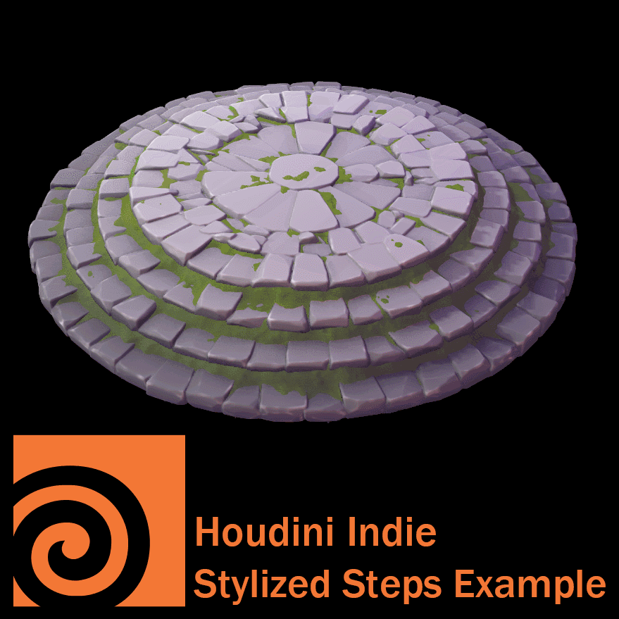 New Product! Houdini Indie: Stylized Steps Example File - A3D Tools